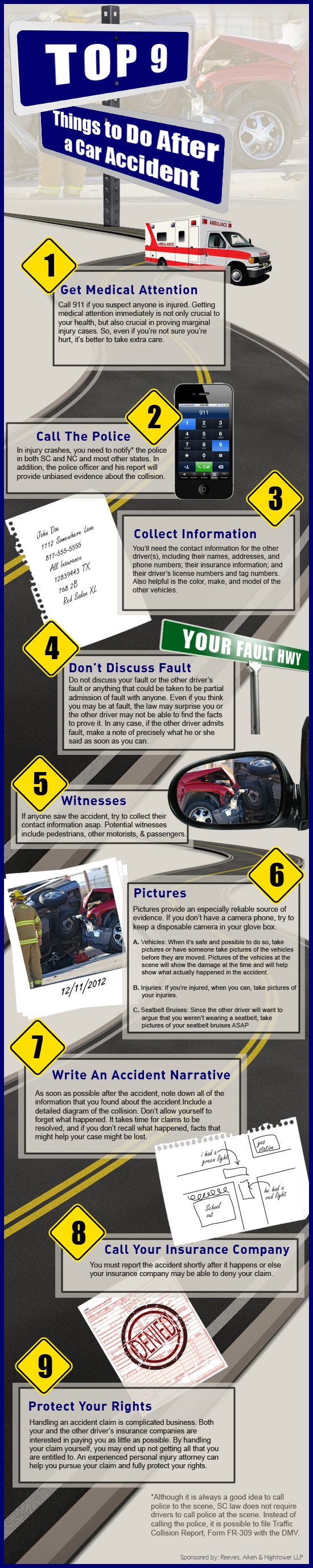 What To Do When You Get In A Car Accident INFOGRAPHIC 